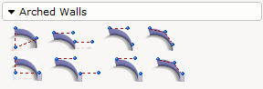 Drawing arched walls
