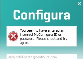 Logging in to Configura