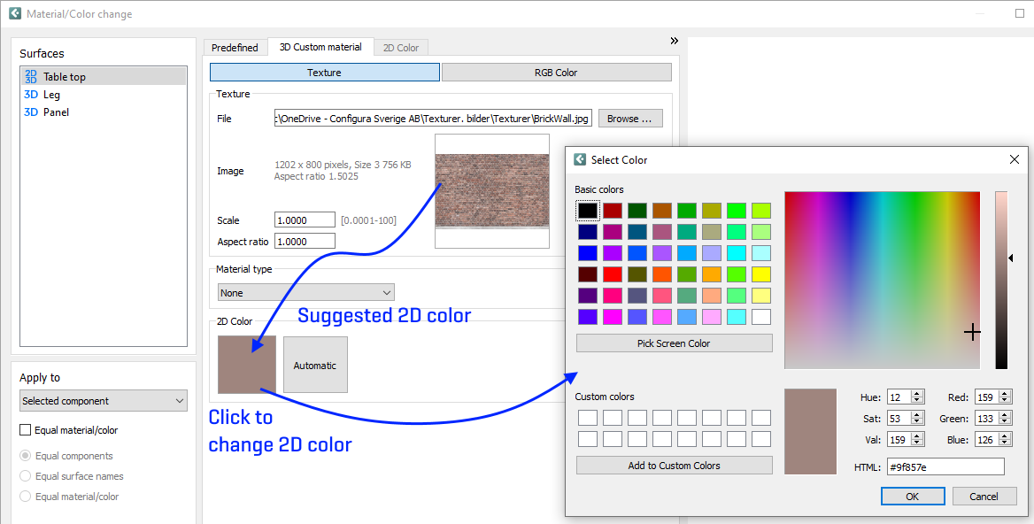 Choosing 3D Custom material