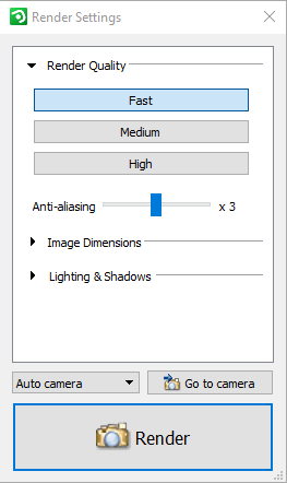 Prepare for rendering in the Render Settings dialog