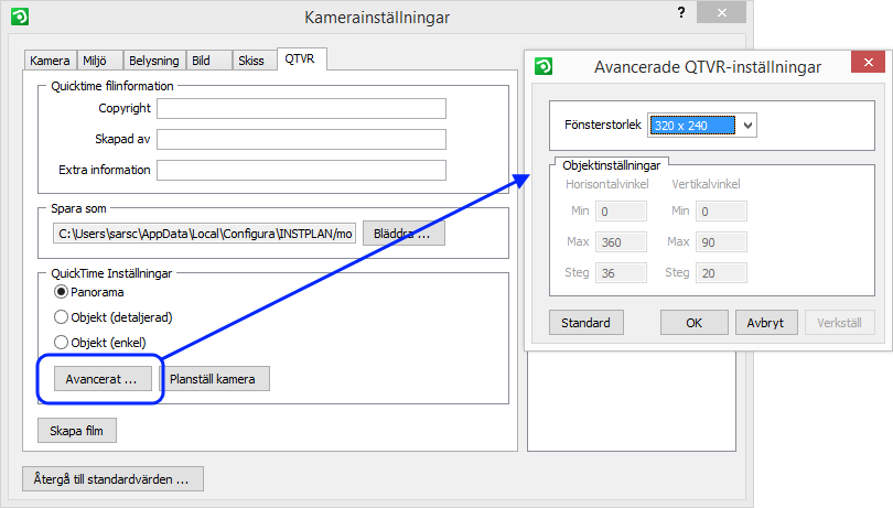 Avancerade inställningar
